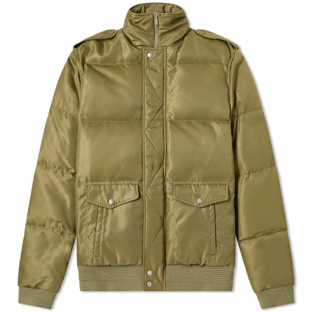 Saint Laurent Men's Nylon Aviator Jacket in Khaki Saint Laurent