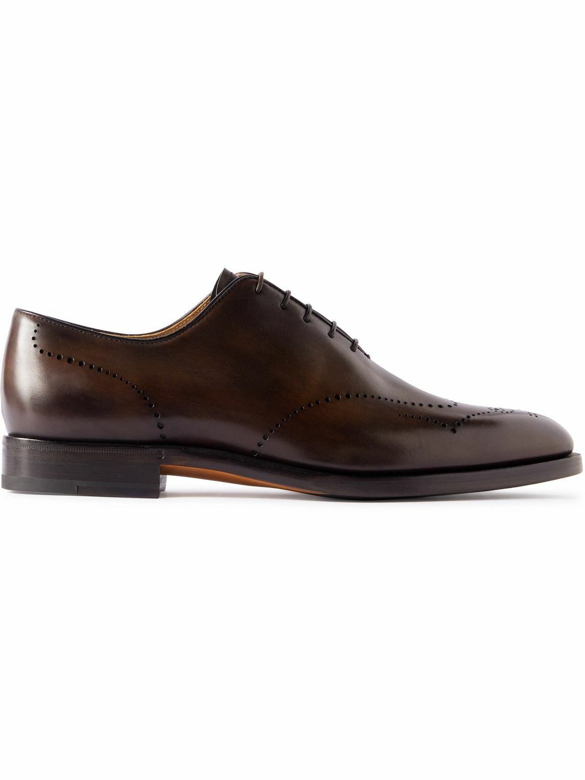 Berluti - Ajouré Venezia Leather Oxford Shoes - Brown Berluti