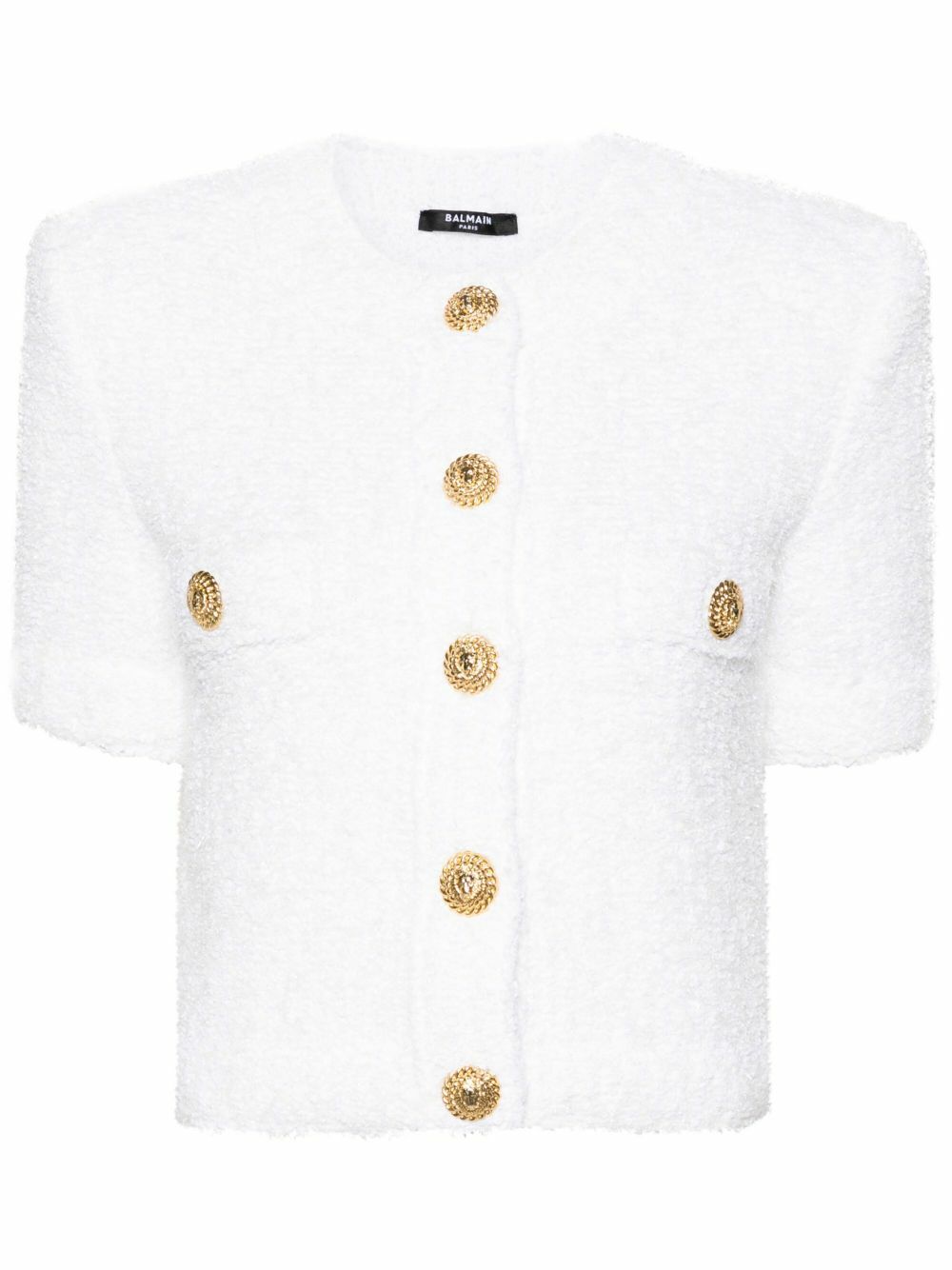 Balmain Logo-Buttons Tweed Top Balmain
