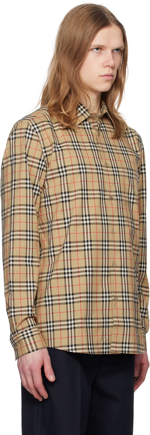 Burberry Beige Check Shirt Burberry