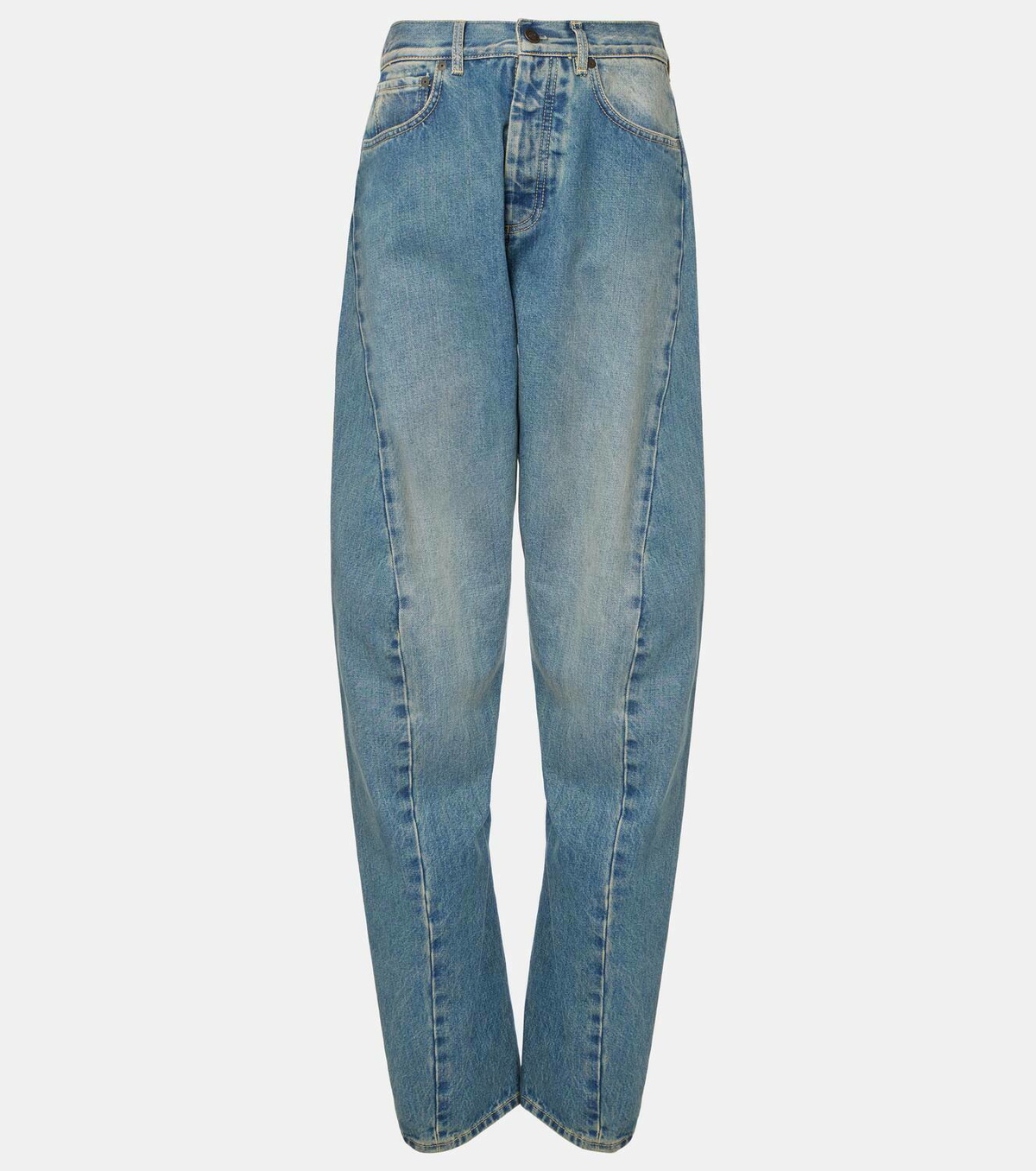 Maison Margiela Mid-rise diagonal cut wide-leg jeans Maison Margiela