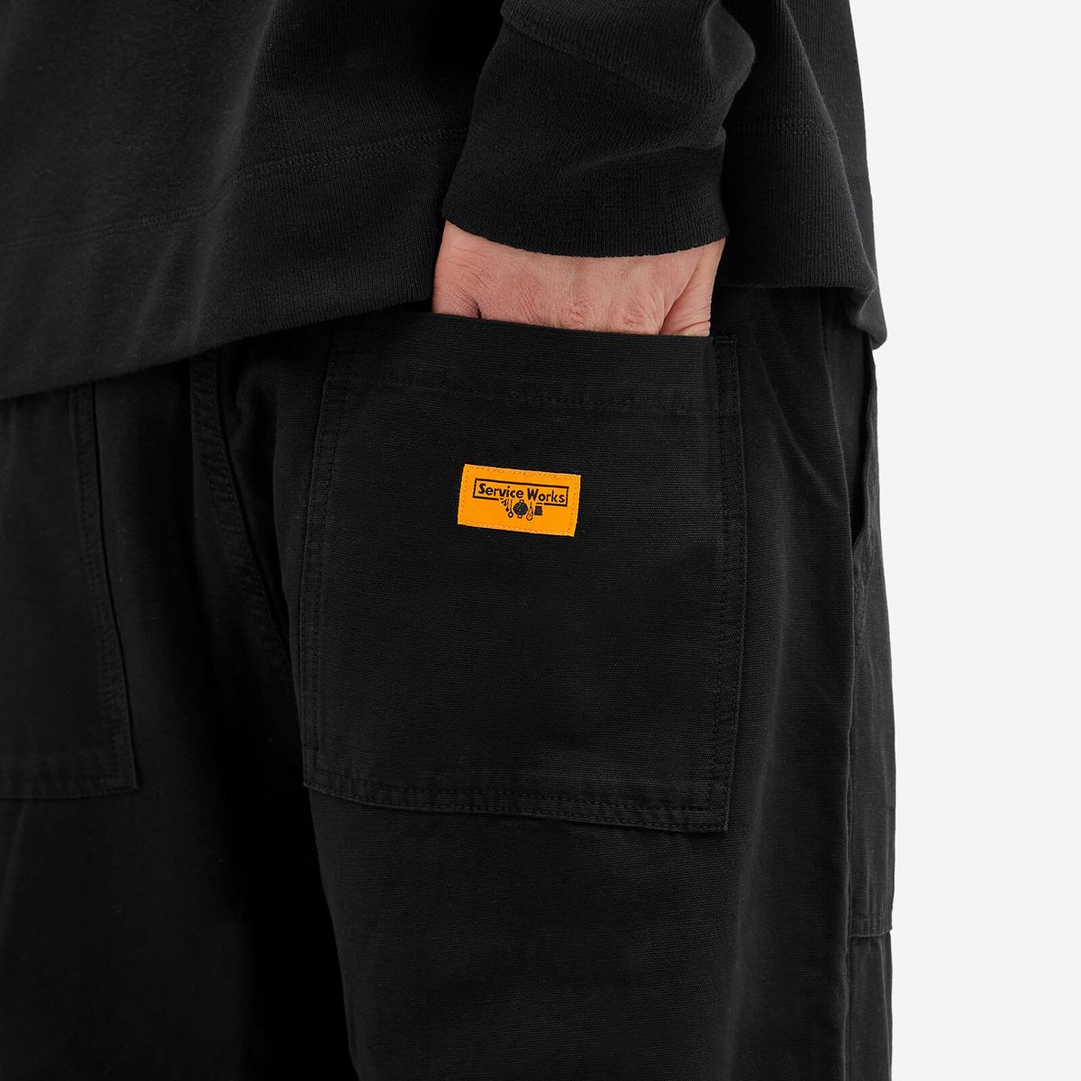 Service Works Men's Classic Canvas Chef Pants in Black Service Works