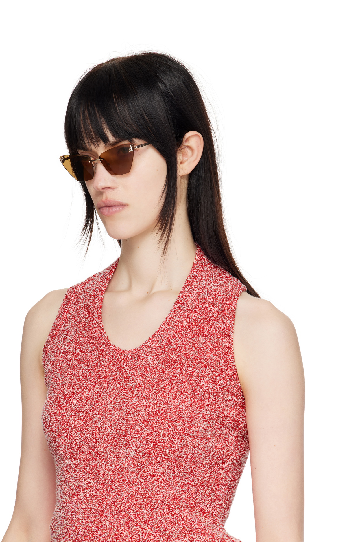 Fendi Rose Gold First Crystal Sunglasses Fendi