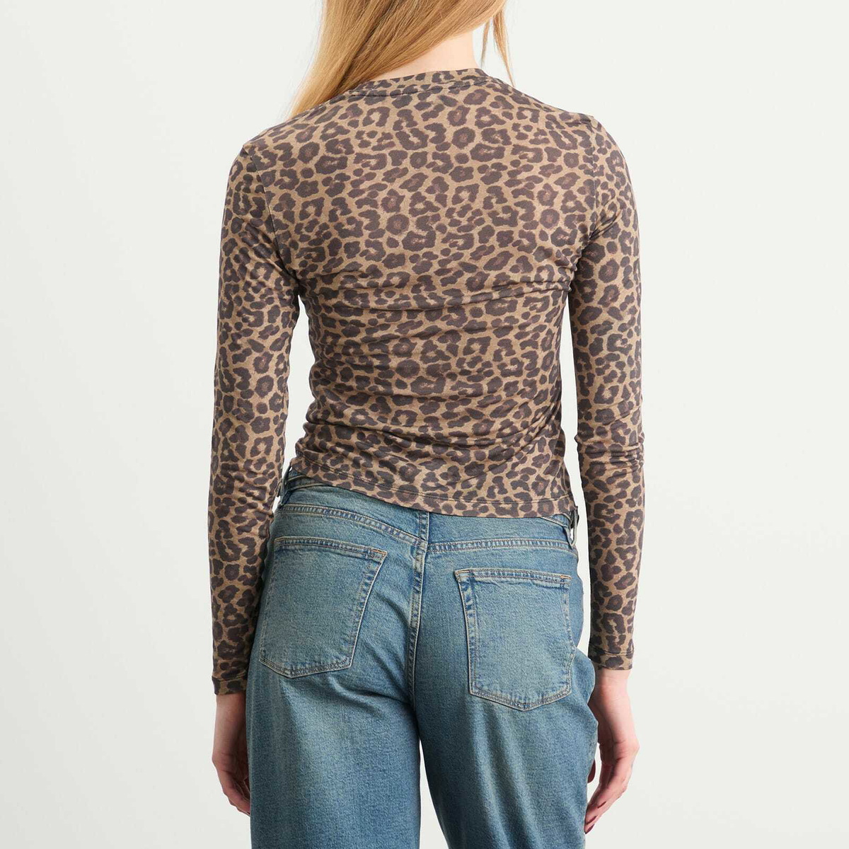 Anine Bing Women's Sylvie Long Sleeve T-Shirt in Leopard ANINE BING