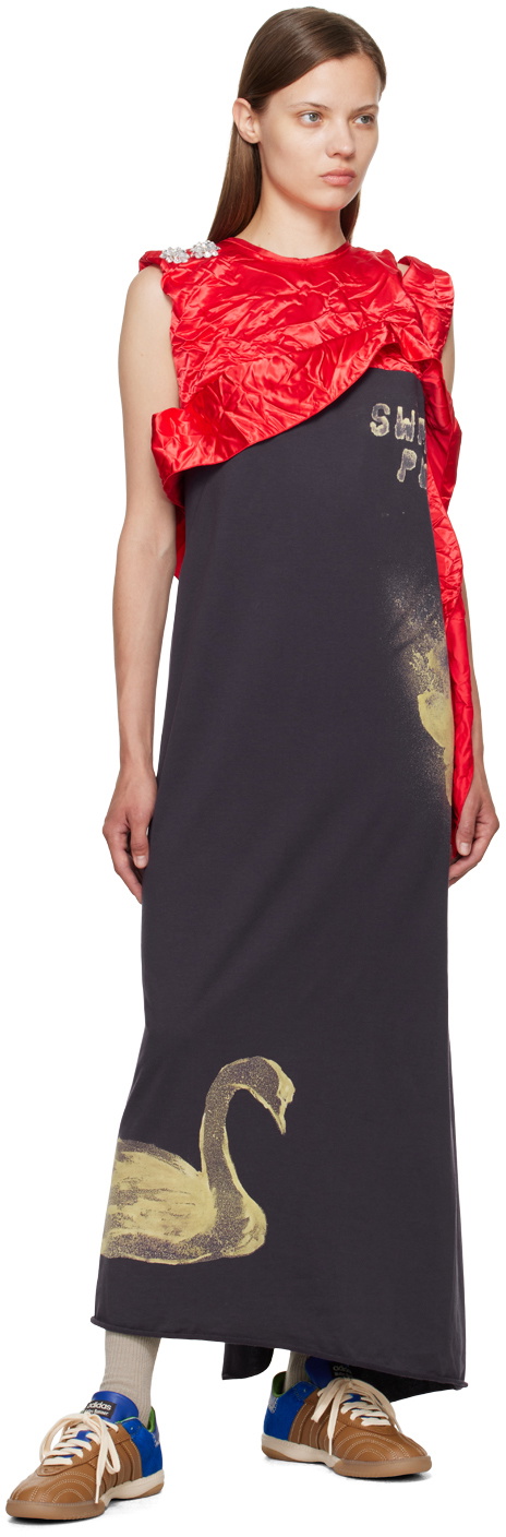 Meryll Rogge Purple & Red Swann Maxi Dress Meryll Rogge