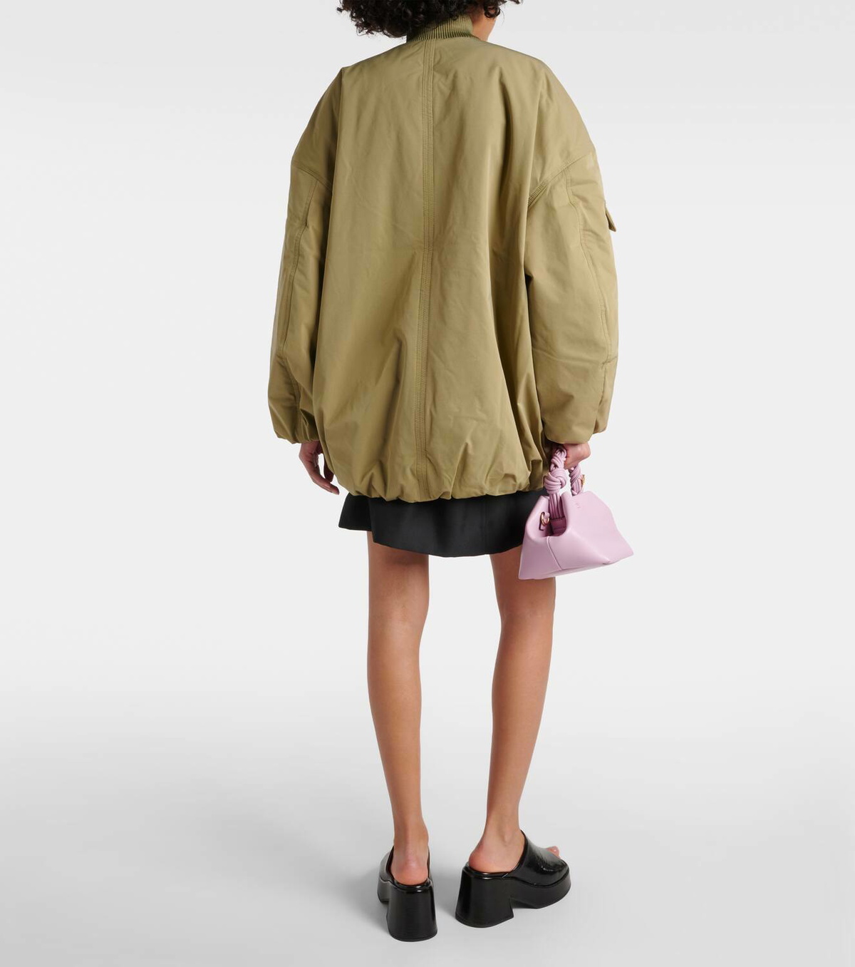 Ganni Oversized twill bomber jacket GANNI