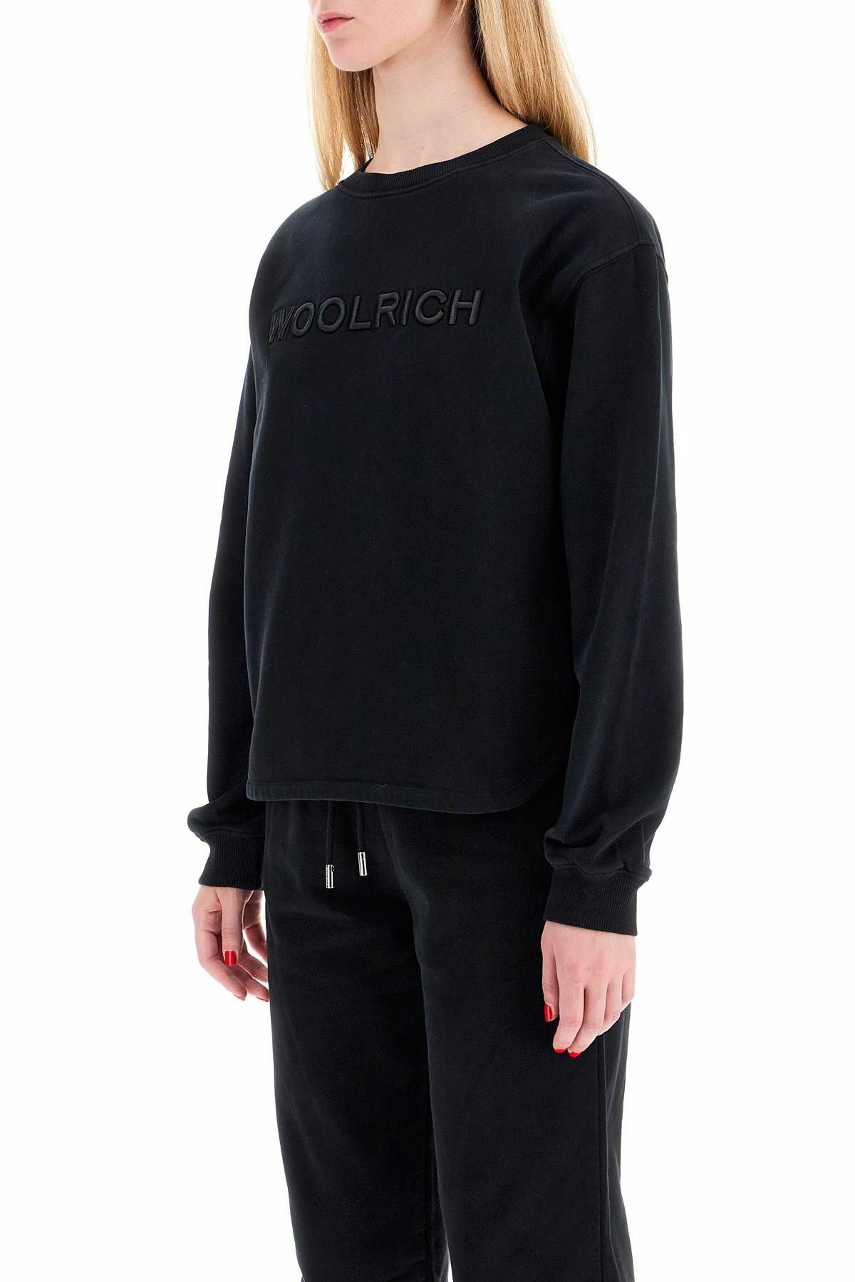 WOOLRICH 'embroidered logo crewneck Black Woolrich