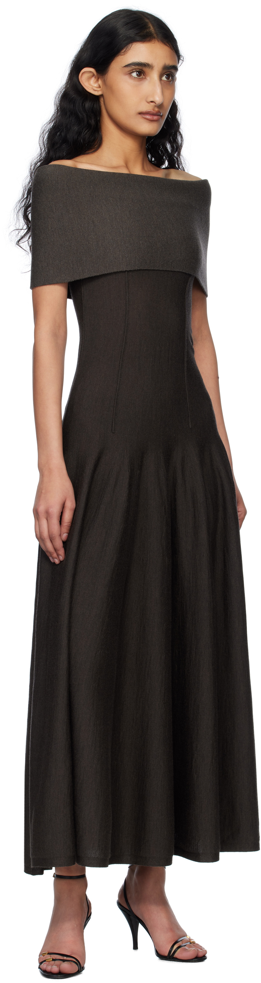 KHAITE Gray Ava Maxi Dress Khaite