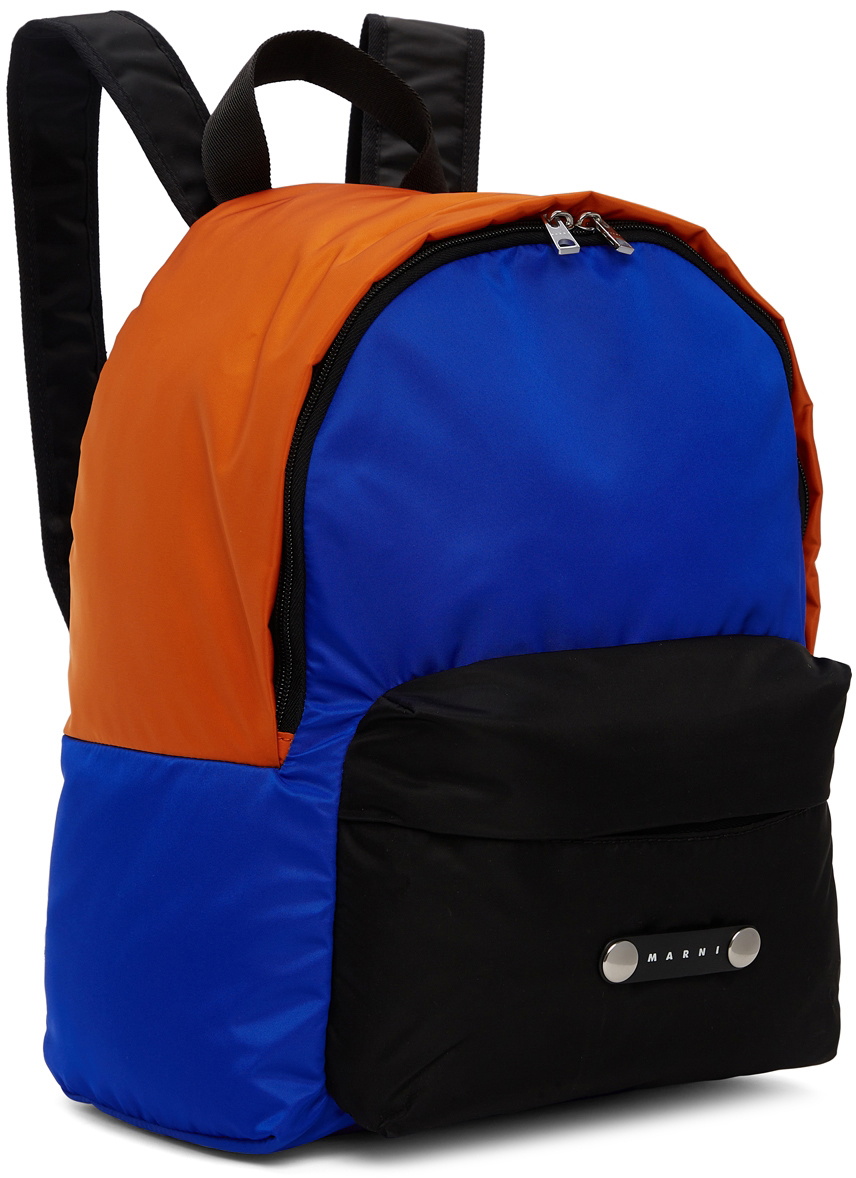 Marni Blue & Orange Colorblock Backpack Marni