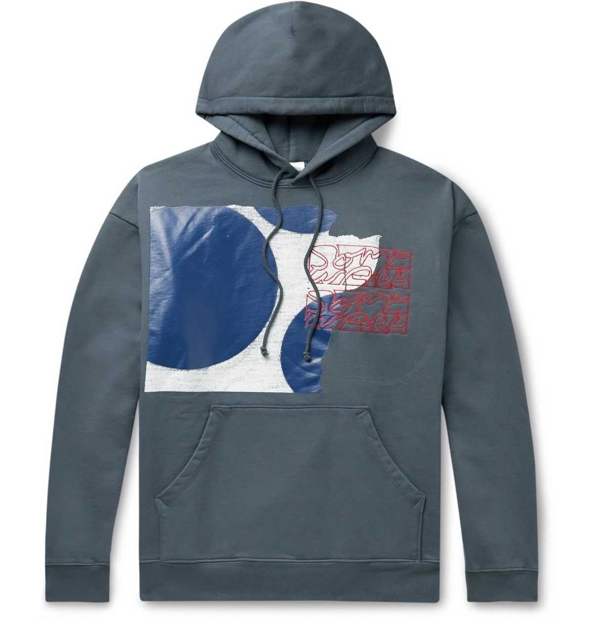 Some Ware - Logo-Embroidered Organic Loopback Cotton-Jersey Hoodie ...