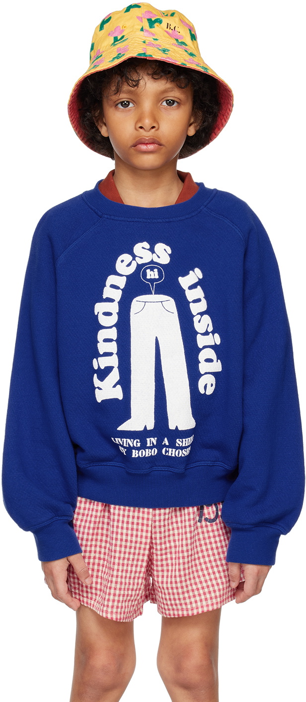 Bobo Choses Kids Blue 'Kindness Inside' Sweatshirt Bobo Choses