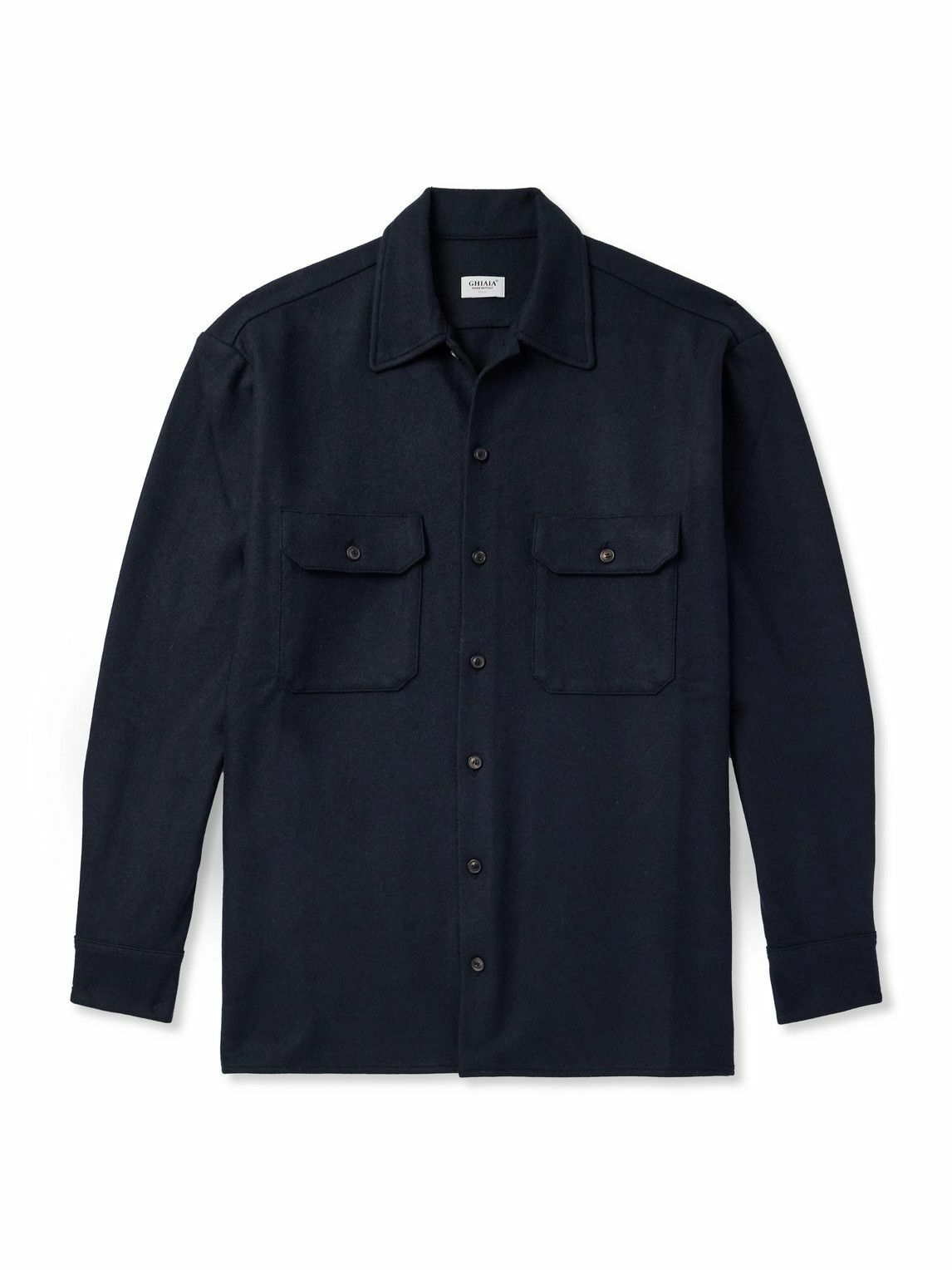 Ghiaia Cashmere - Wool Overshirt - Blue Ghiaia Cashmere