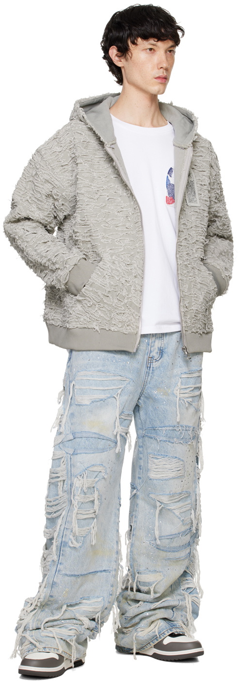 Who Decides War Gray Husk Zip-Up Hoodie WHO DECIDES WAR by Ev Bravado