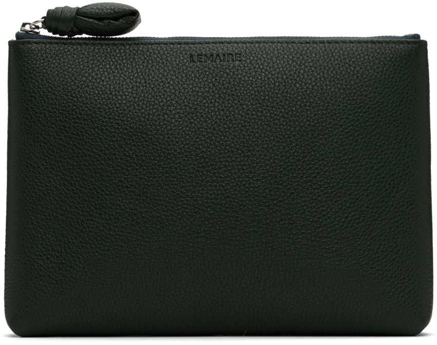 LEMAIRE Green Embossed Pouch Lemaire