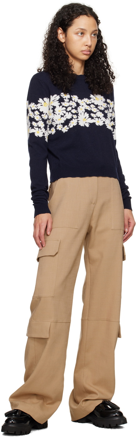 MSGM Navy Floral Sweater MSGM