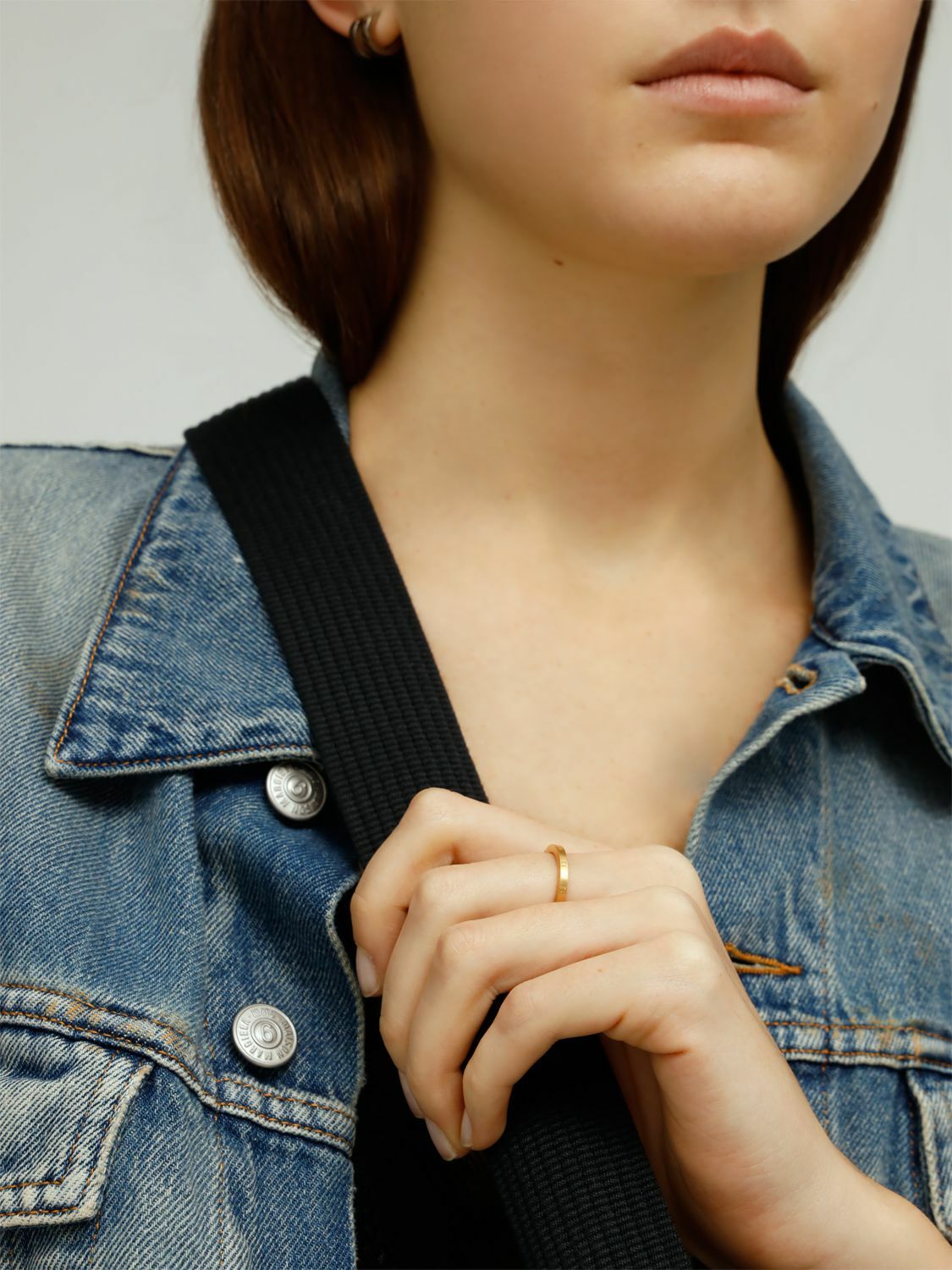 MAISON MARGIELA Number Logo Thin Silver Ring Maison Margiela