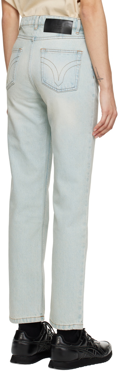 AMI Alexandre Mattiussi Blue Straight Fit Jeans AMI Alexandre Mattiussi