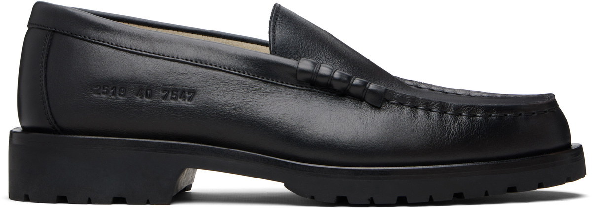 Common Projects Black Leather Chunky Loafers Common Projects