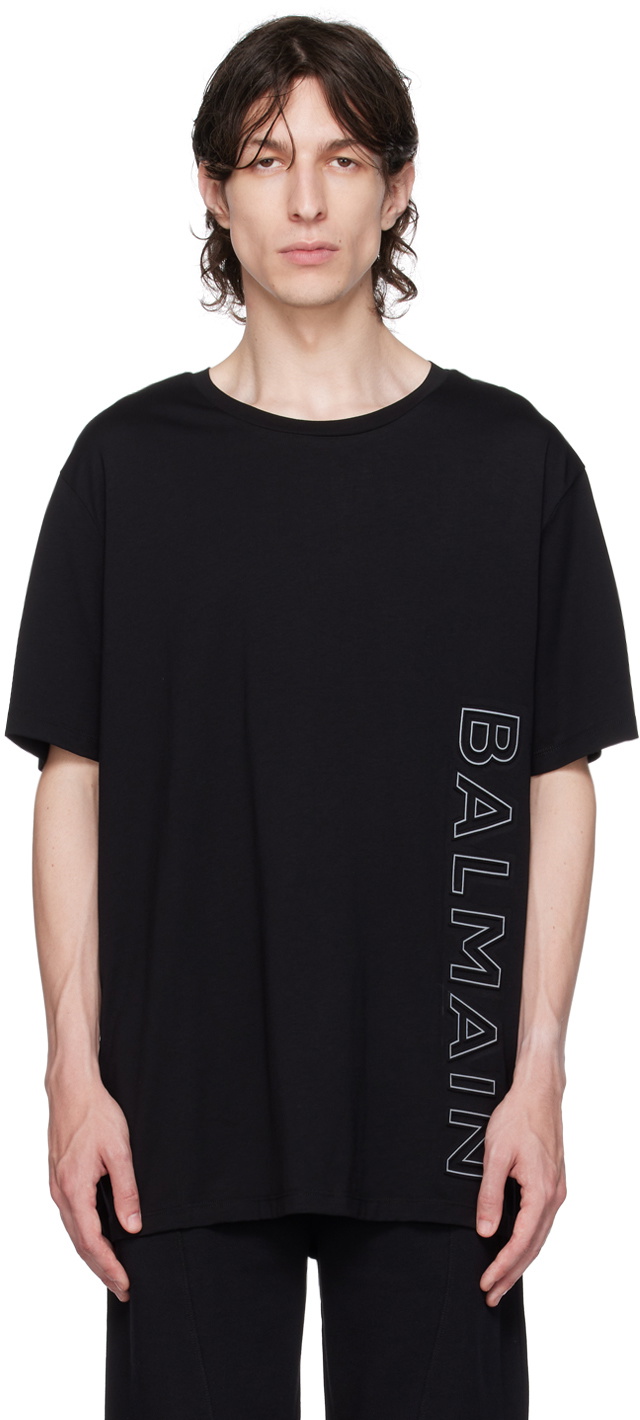 Balmain Black Embossed T-Shirt Balmain