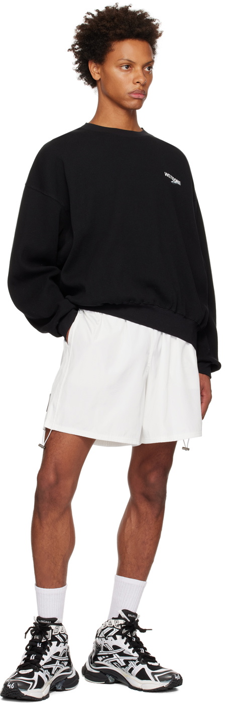 We11done White Basic String Shorts We11done