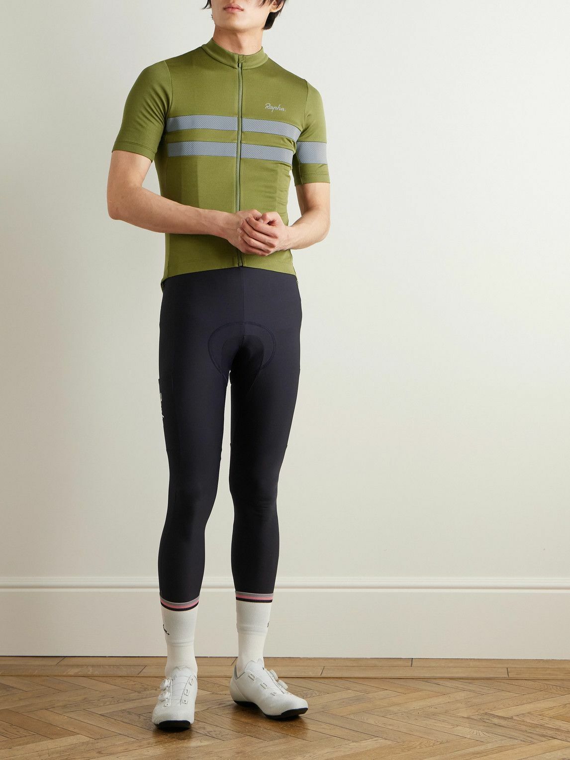 Rapha - Brevet Logo-Print Mesh-Panelled Recycled Cycling Jersey - Green ...