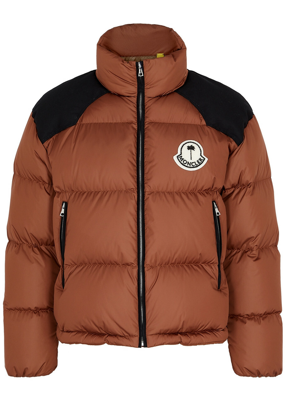 Moncler Genius 8 Moncler Palm Angels Nevin Quilted Shell Jacket Brown ...