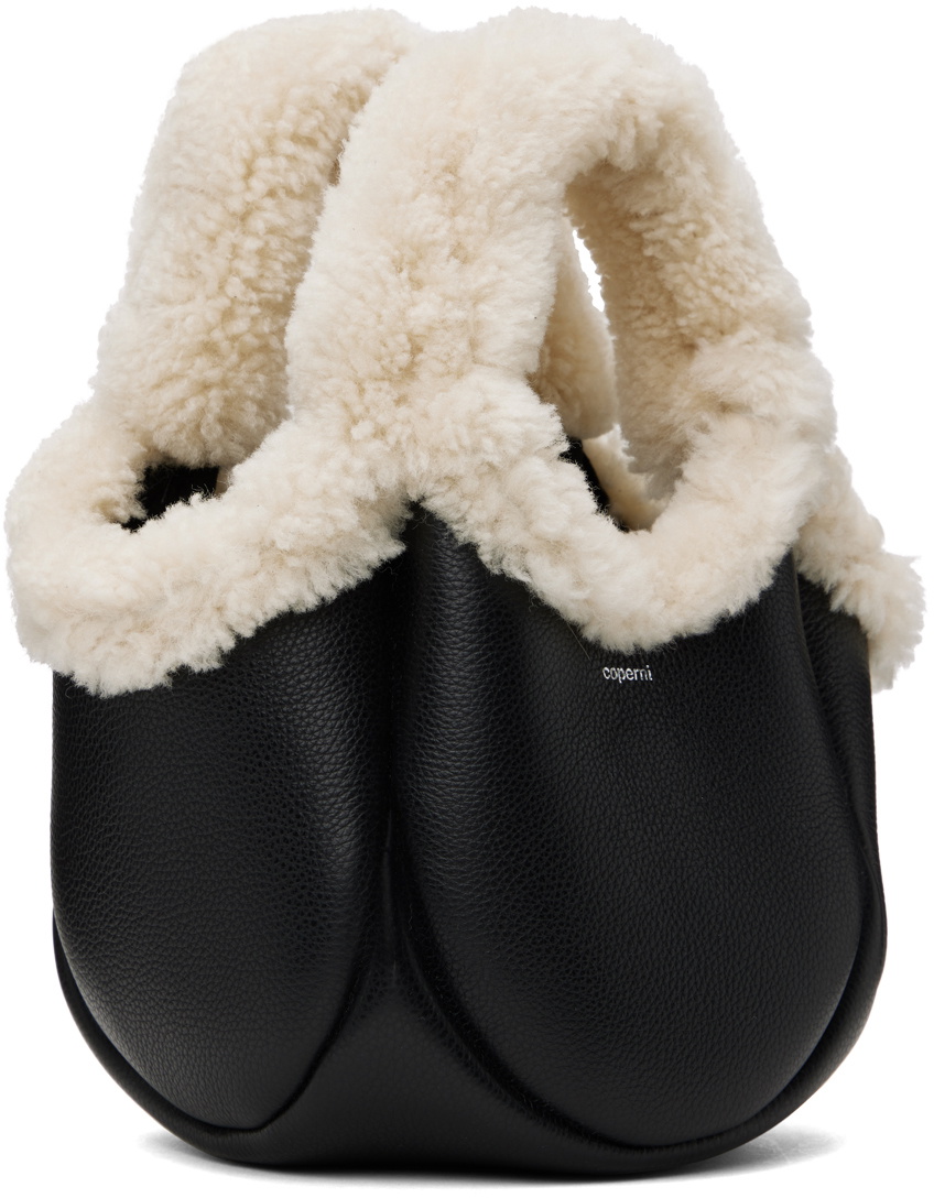 Coperni Black Shearling Mini Bucket Swipe Bag Coperni