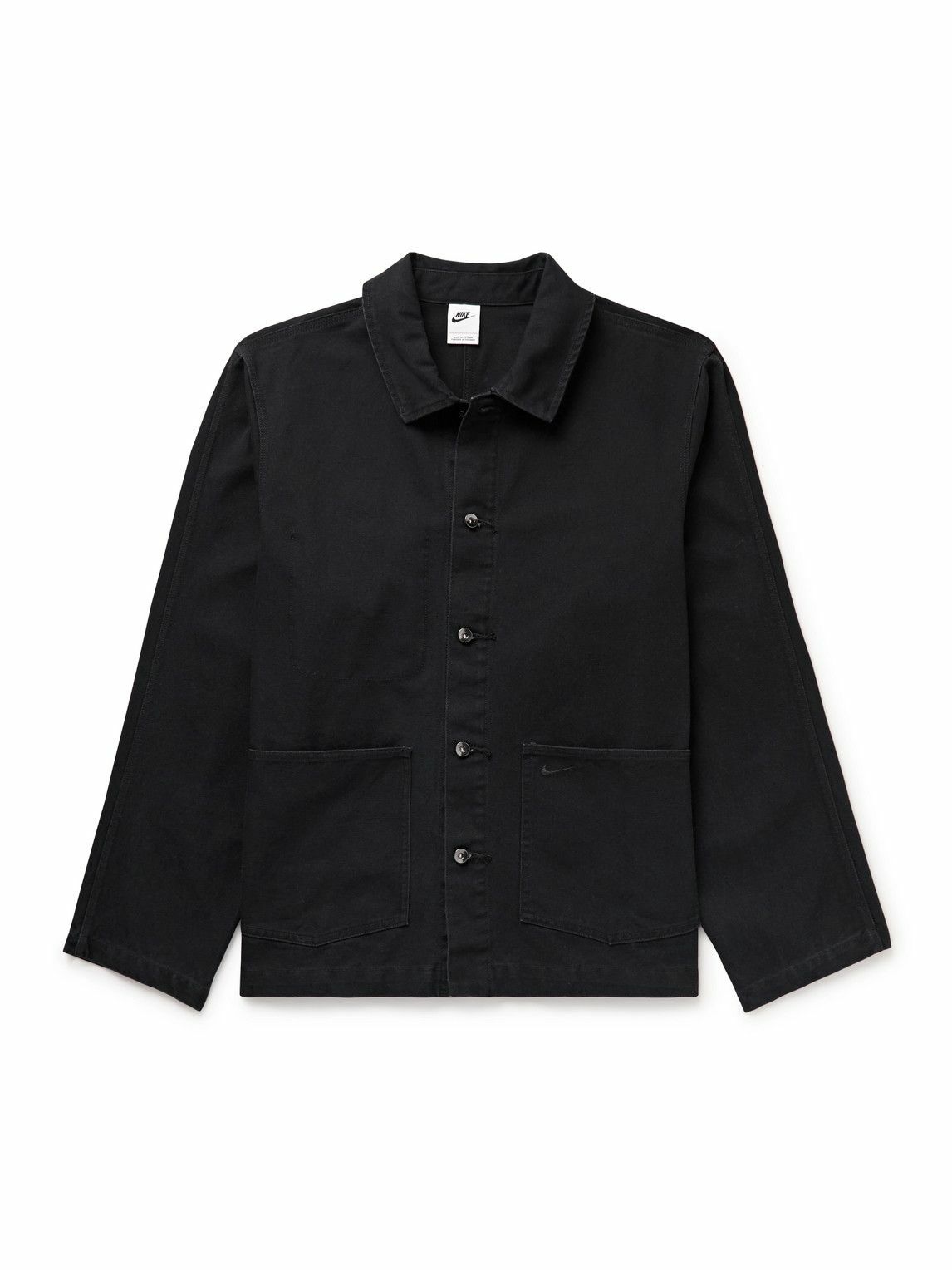 Nike - Life Logo-Embroidered Cotton-Canvas Chore Jacket - Black Nike