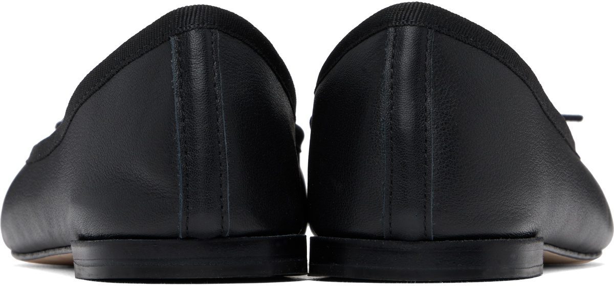 Repetto Black Flora Bi-Material Ballerina Flats Repetto