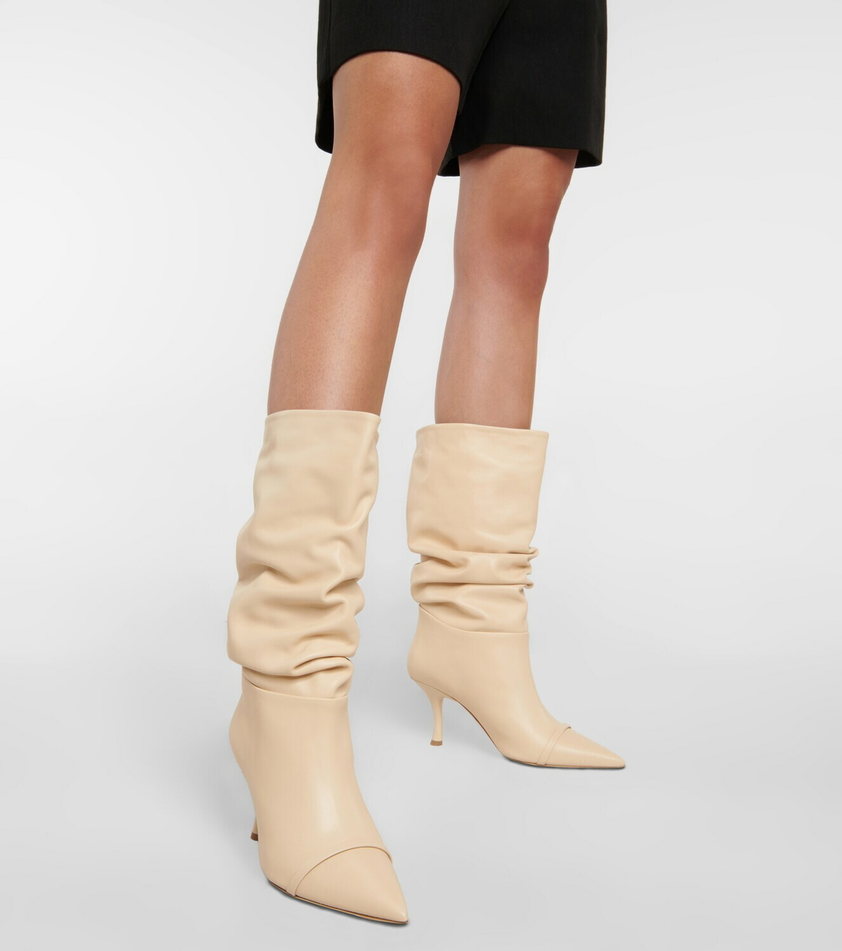 Malone Souliers Scrunched leather mid-calf boots Malone Souliers