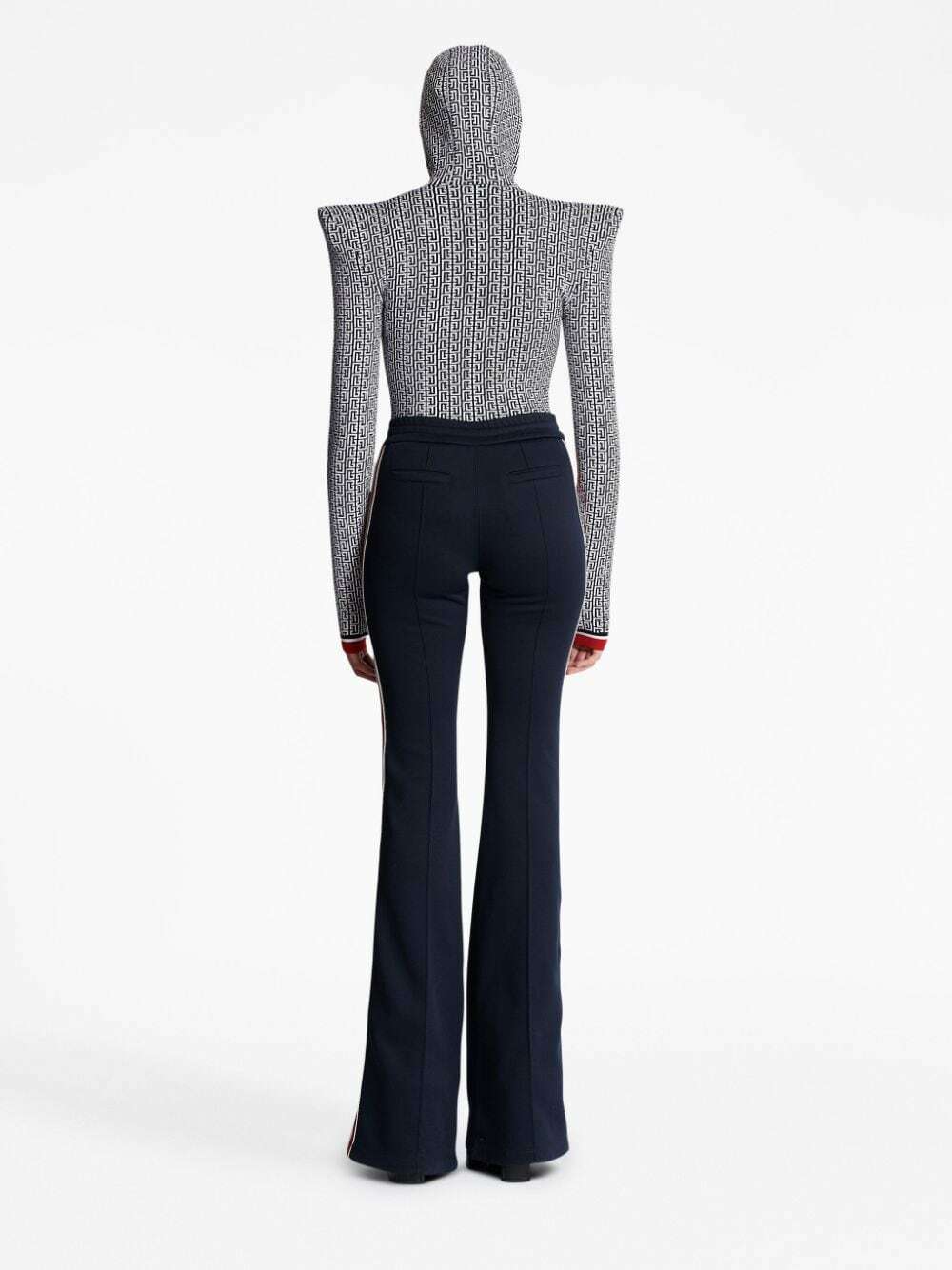 BALMAIN - Flared Jersey Trousers Balmain