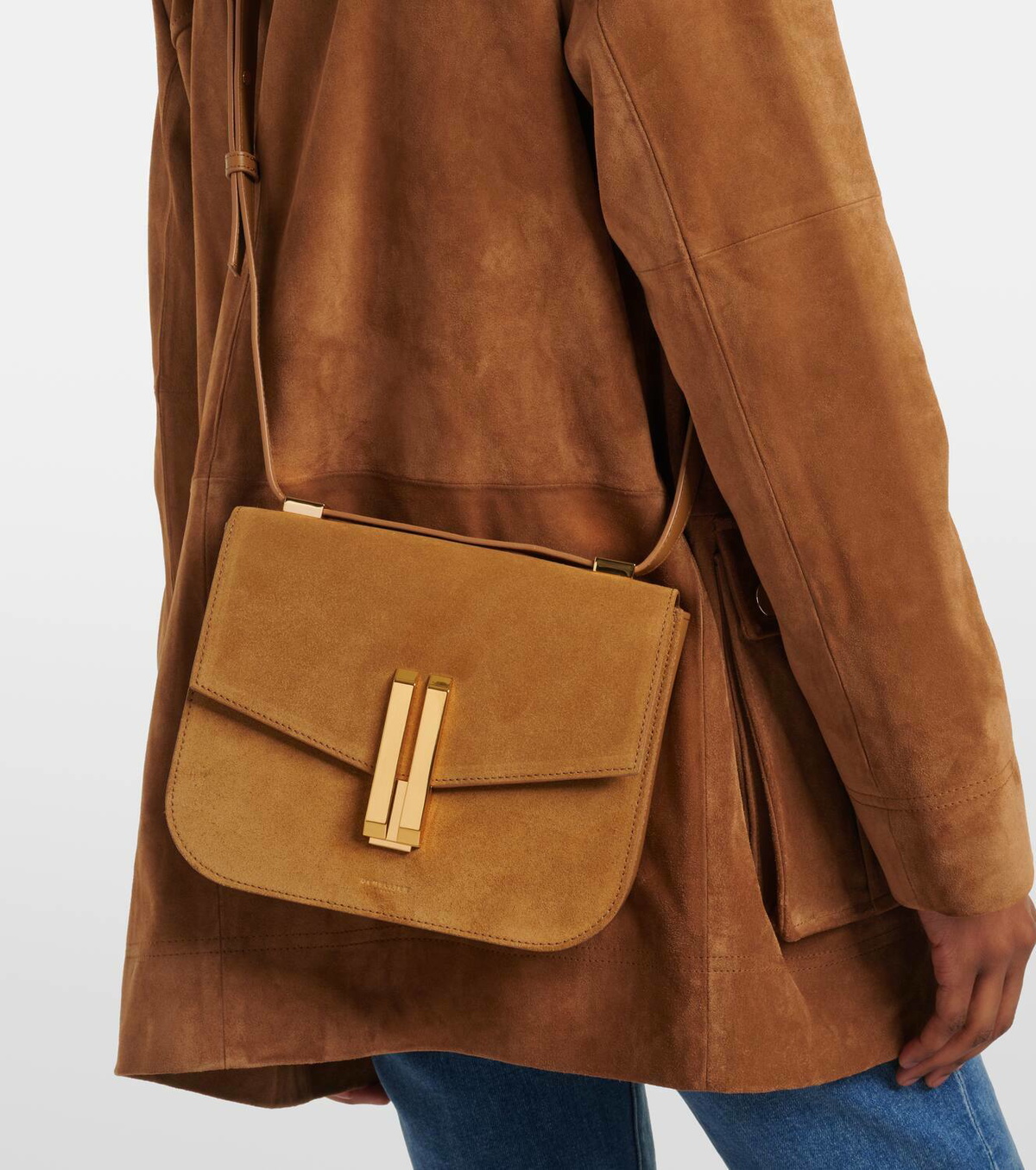DeMellier Vancouver Small suede crossbody bag DeMellier