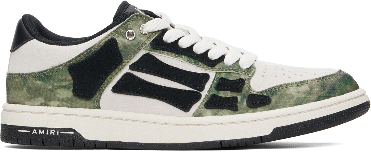 AMIRI Khaki & Beige Camo Skel Top Low Sneakers Amiri