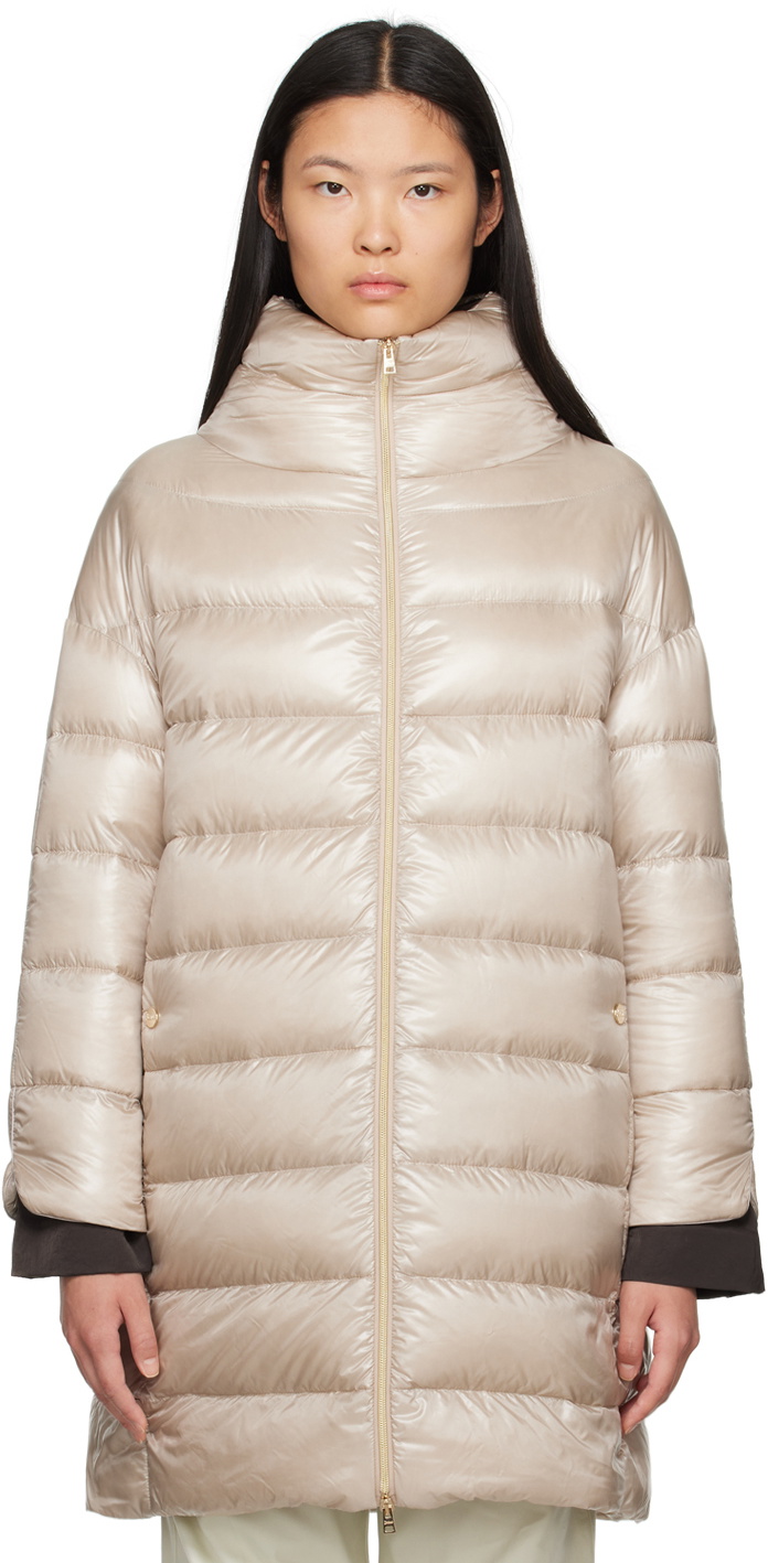 Herno Beige Matilde Down Coat Herno