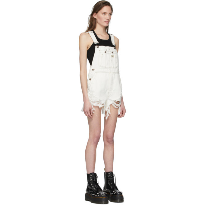R13 White Overall Jumpsuit R13