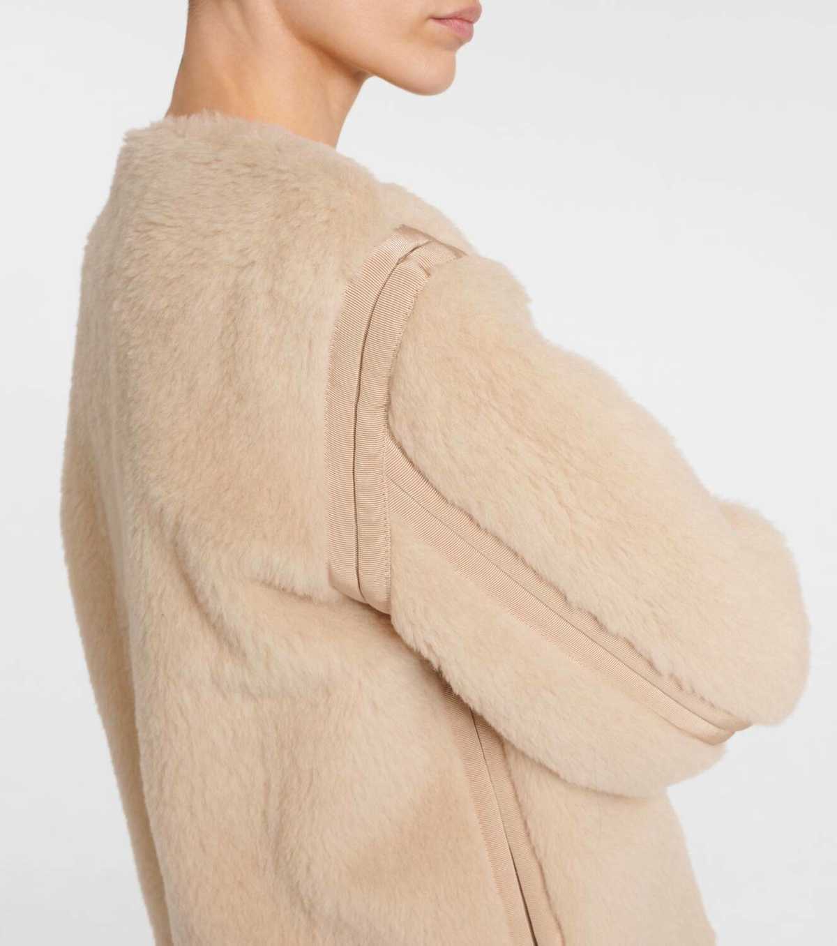 Max Mara Panno alpaca, wool and silk teddy jacket Max Mara