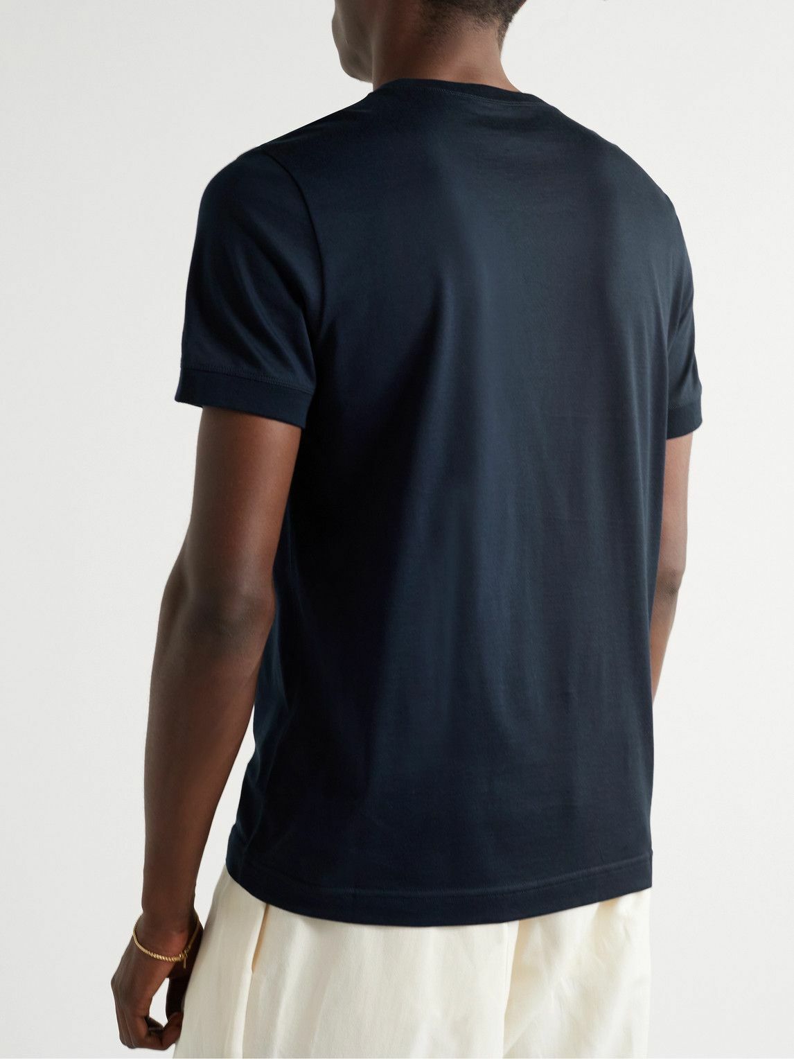 Kiton - Cotton-Jersey T-Shirt - Blue Kiton