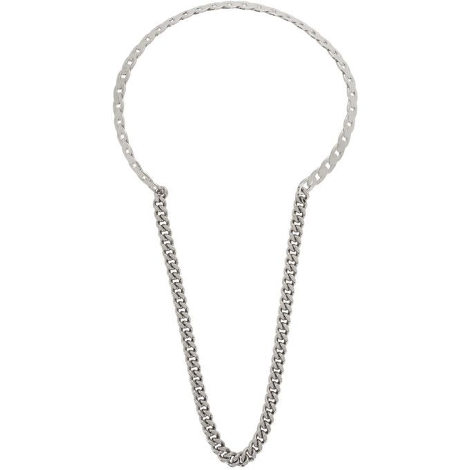 Maison Margiela Silver Drop Chain Necklace Maison Margiela