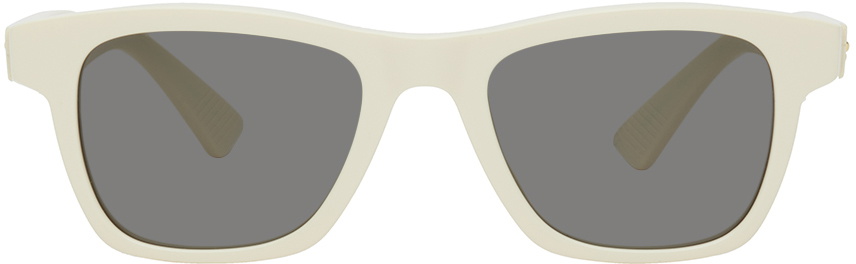 Bottega Veneta Off-White Square Sunglasses Bottega Veneta