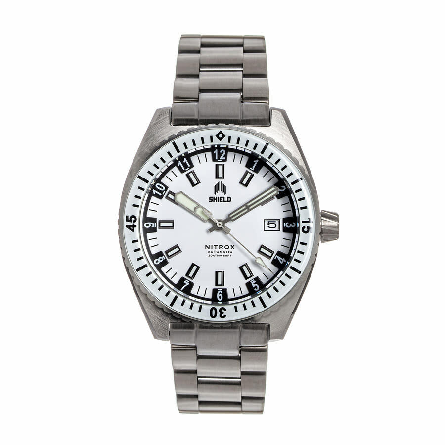 Shield Nitrox Automatic White Dial Mens Watch SLDSH114-6 Shield