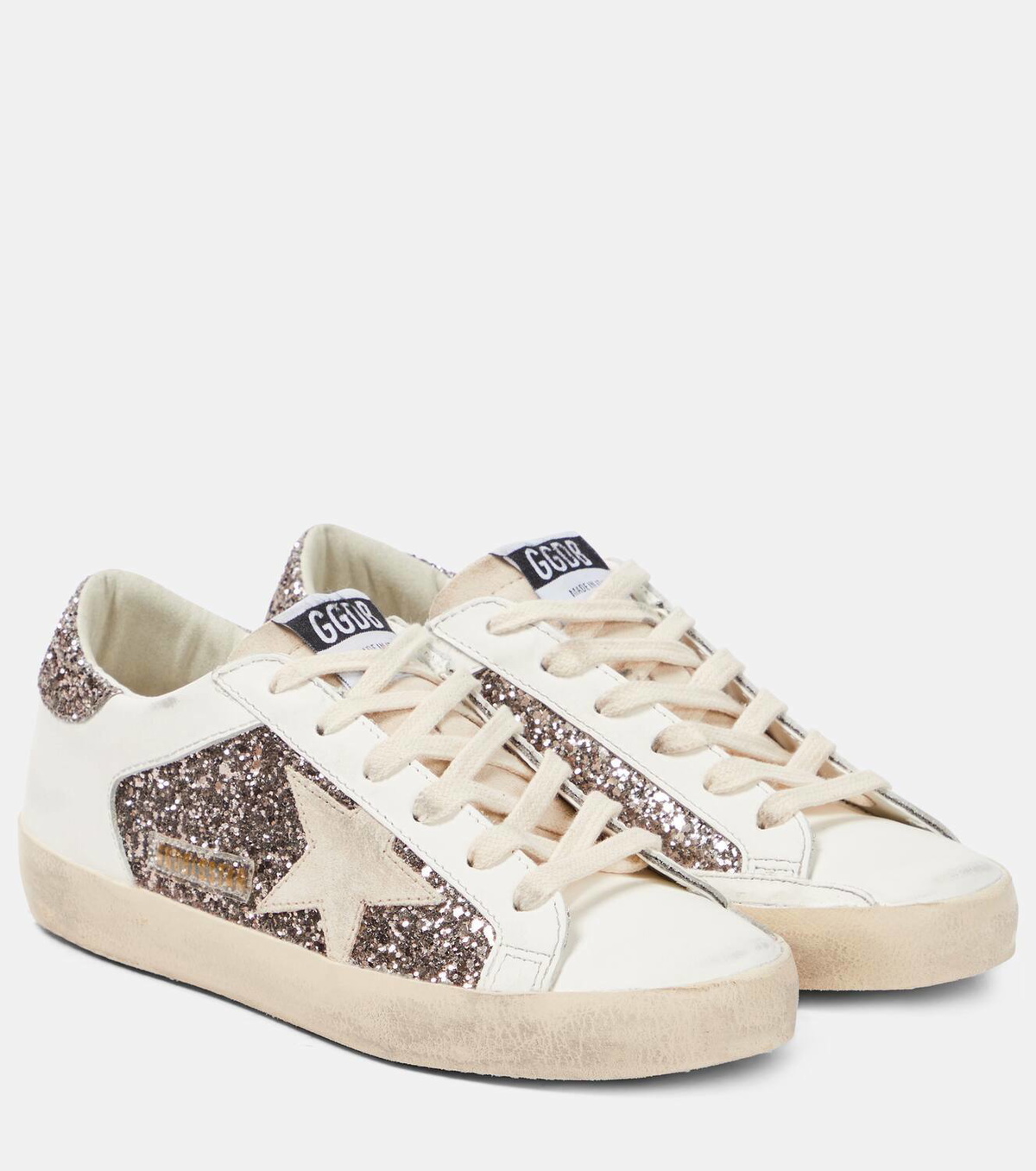 Golden Goose Super-Star glitter leather sneakers Golden Goose Deluxe Brand