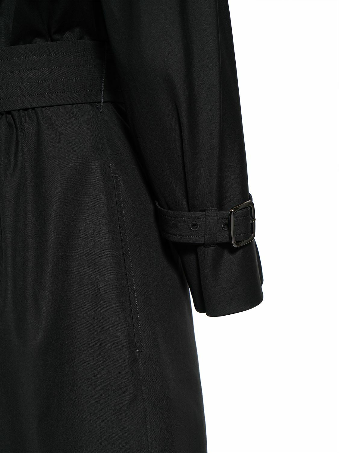MAX MARA Saio Belted Cotton Poplin Midi Dress Max Mara