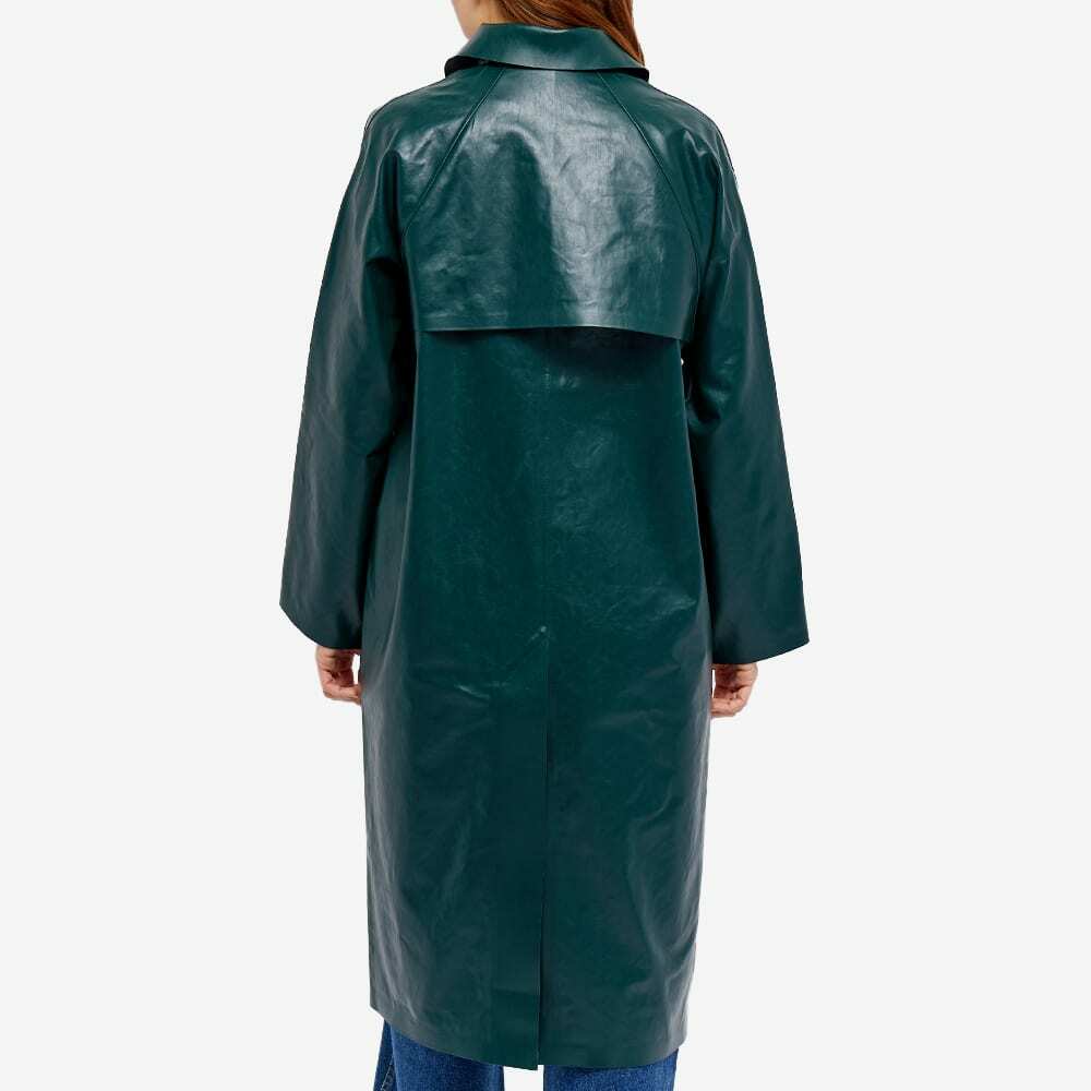 KASSL Editions Women's Oil Slick Coat in Dark Forest Kassl Editions