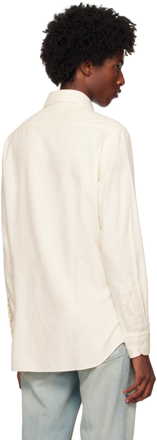 Lardini Off-White Washed Shirt Lardini