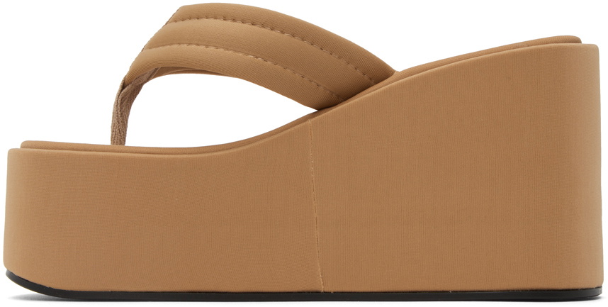 Coperni SSENSE Exclusive Beige Wedge Sandals Coperni