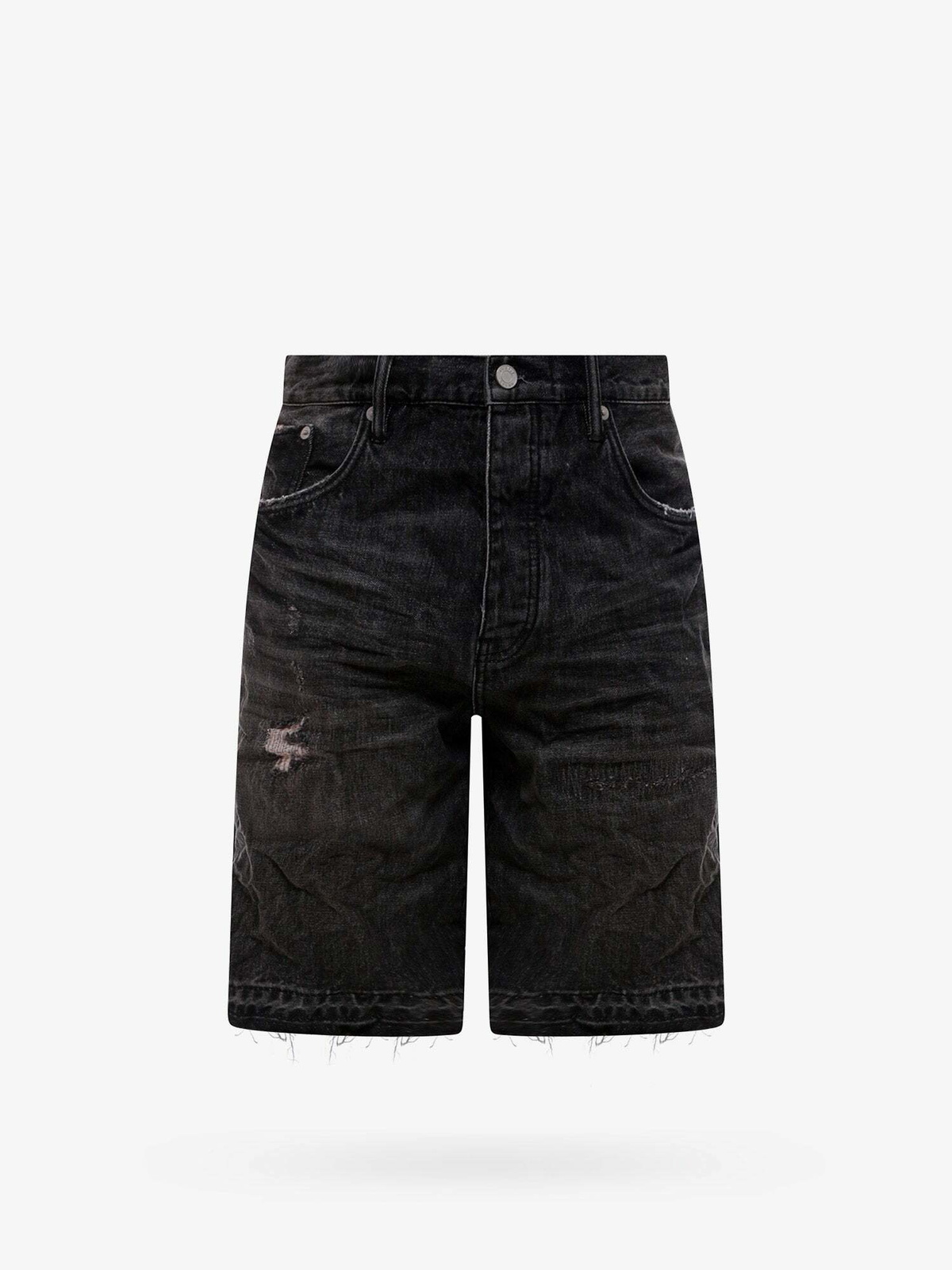 Purple Brand Bermuda Shorts Black Mens Purple Brand