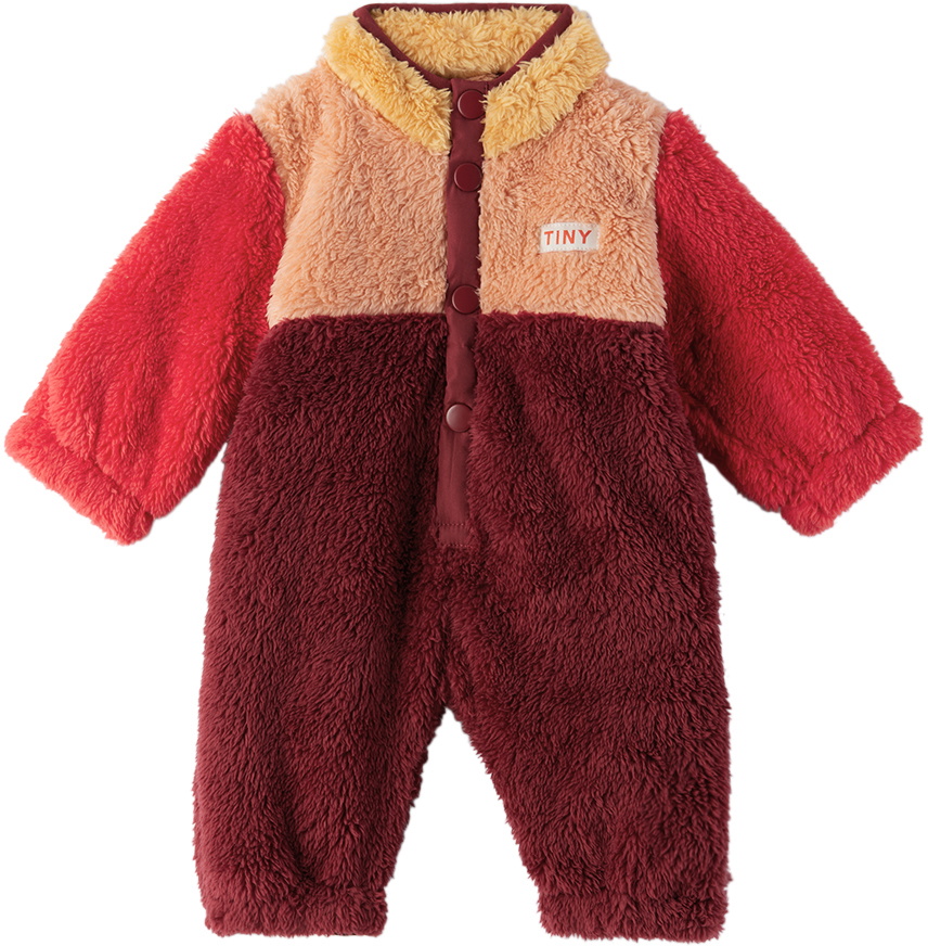 TINYCOTTONS Baby Red & Orange Colorblocked Jumpsuit TINYCOTTONS