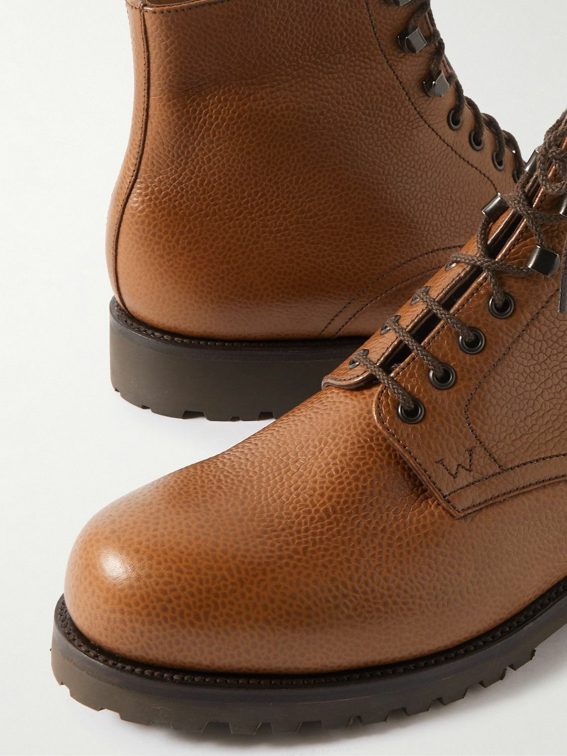 J.M. Weston - Full-Grain Leather Lace-Up Boots - Brown J.M. Weston