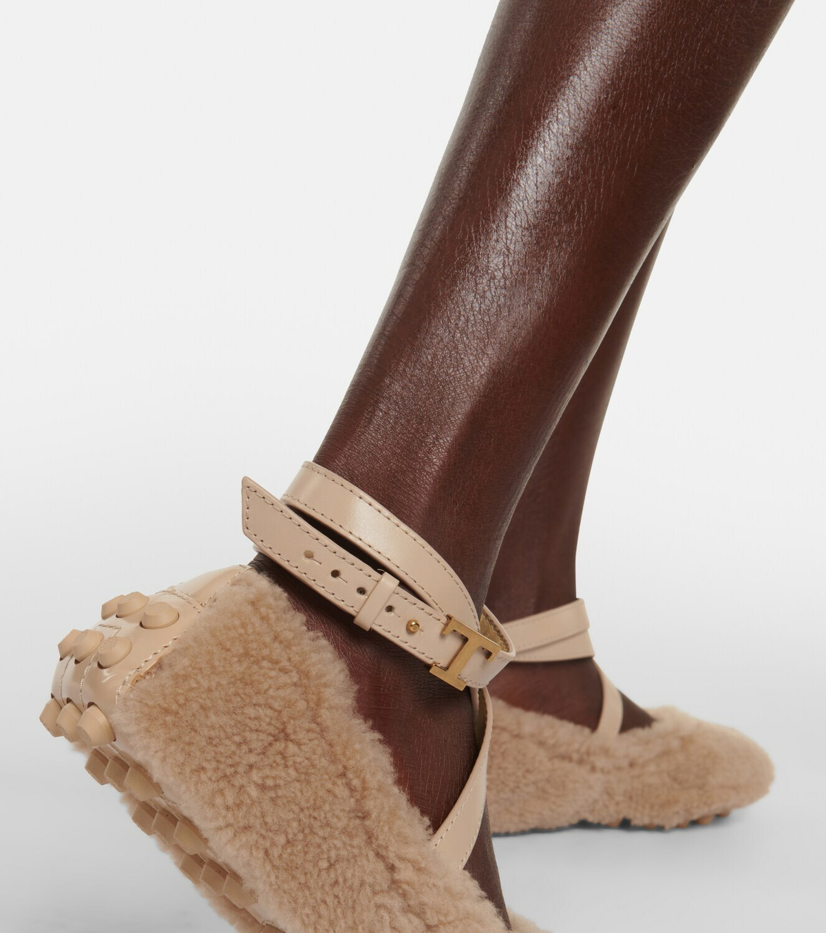 Tod's Bubble shearling ballet flats Tod's