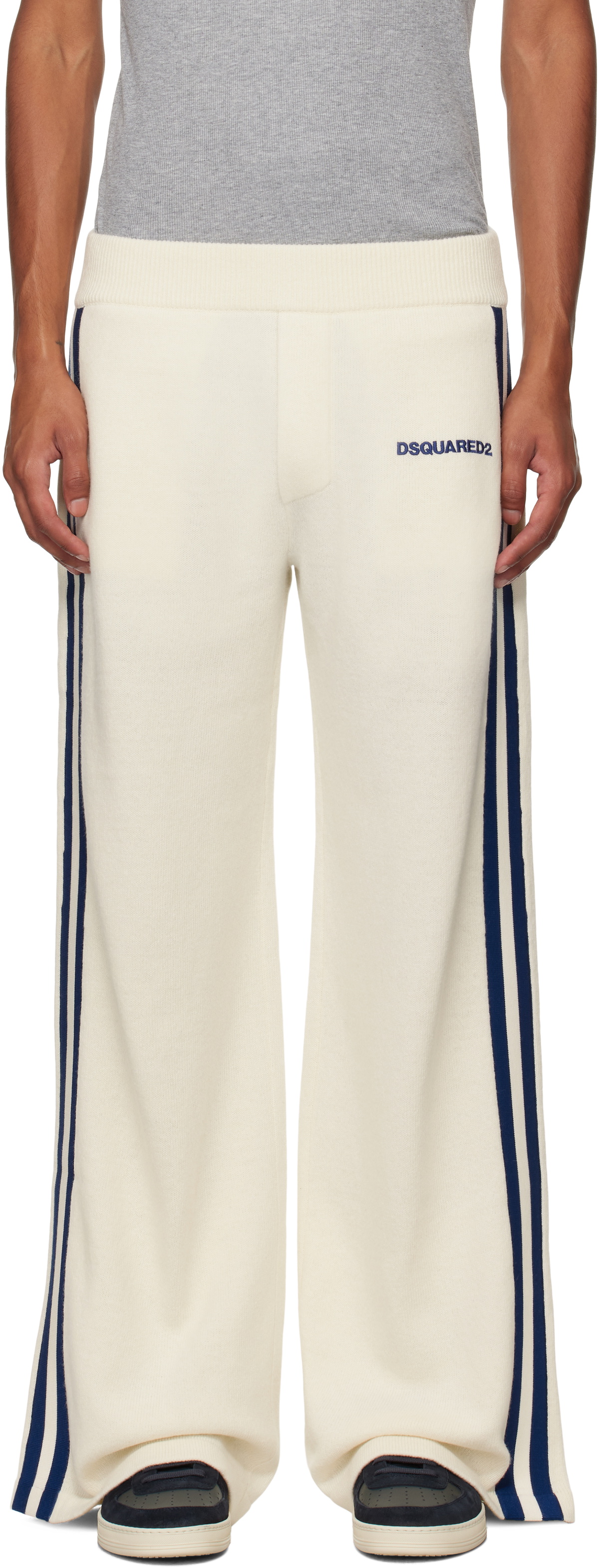 Dsquared2 Off-White Knit Sweatpants Dsquared2